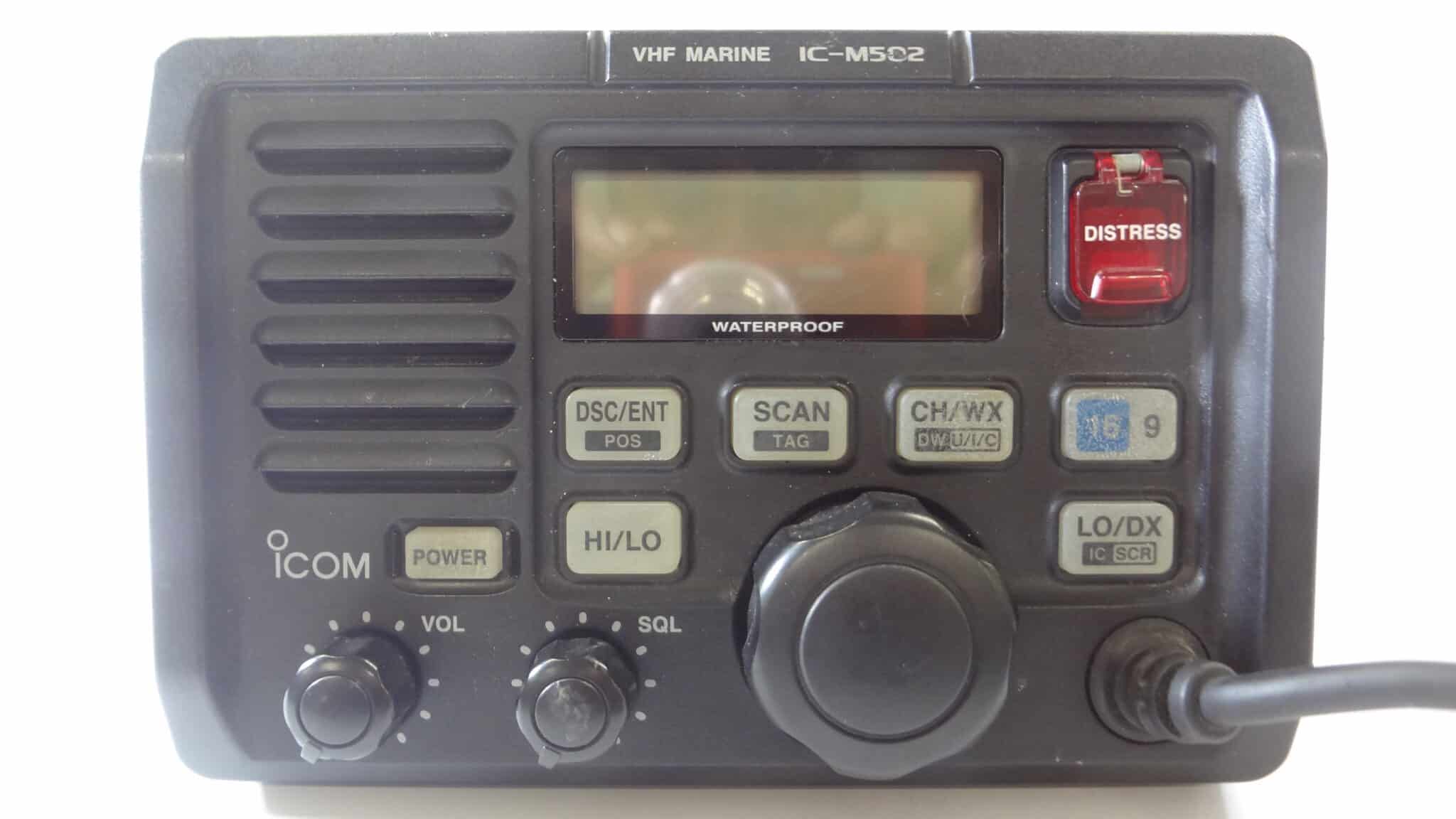 Icom IC-M502 Marine Two-Way VHF Radio Transceiver Unit W/Icom HM-126B ...