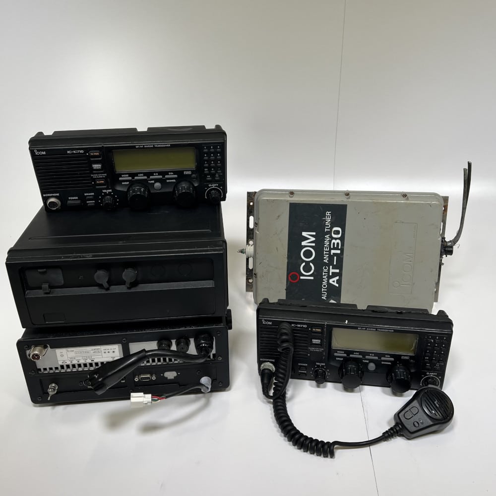 Icom IC-M710 HF Marine SSB Radios and Transceiver w/ AT130 HM-120 ...