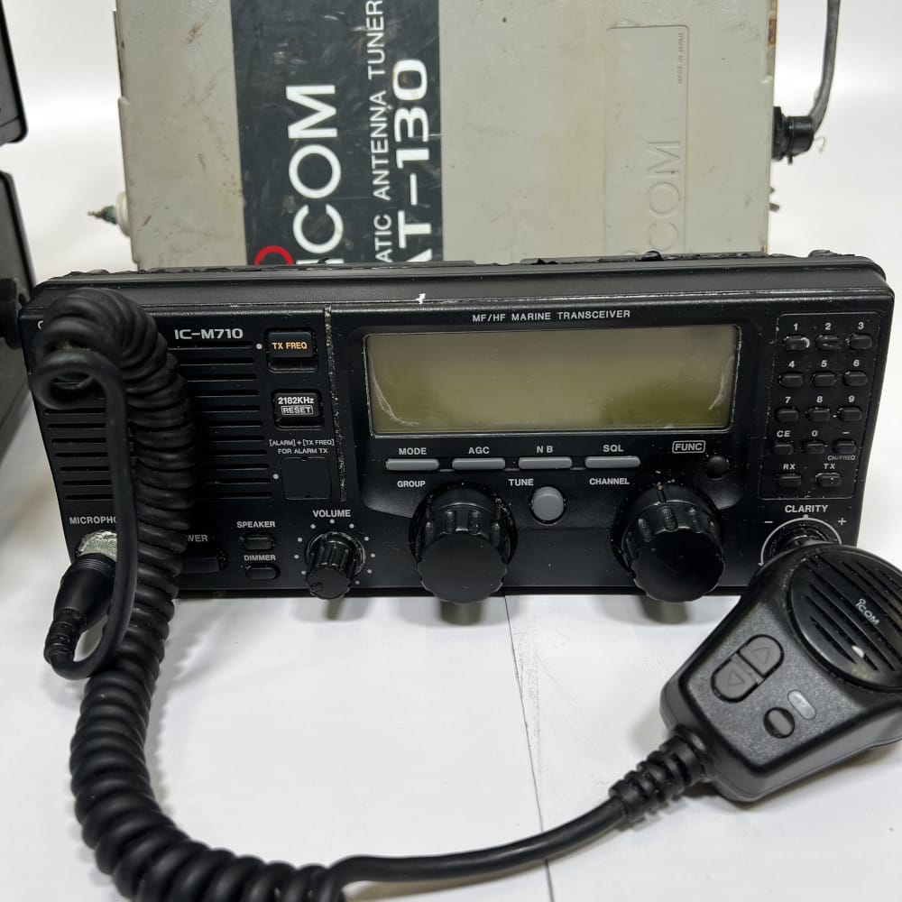 Icom IC-M710 HF Marine SSB Radios and Transceiver w/ AT130 HM-120 ...