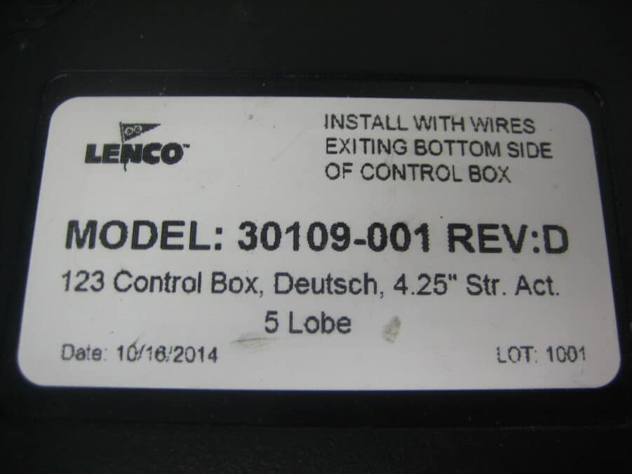 Lenco 30109-001 Rev D 123 Control Box for Trim Tabs 4.25 Inch Stroke ...