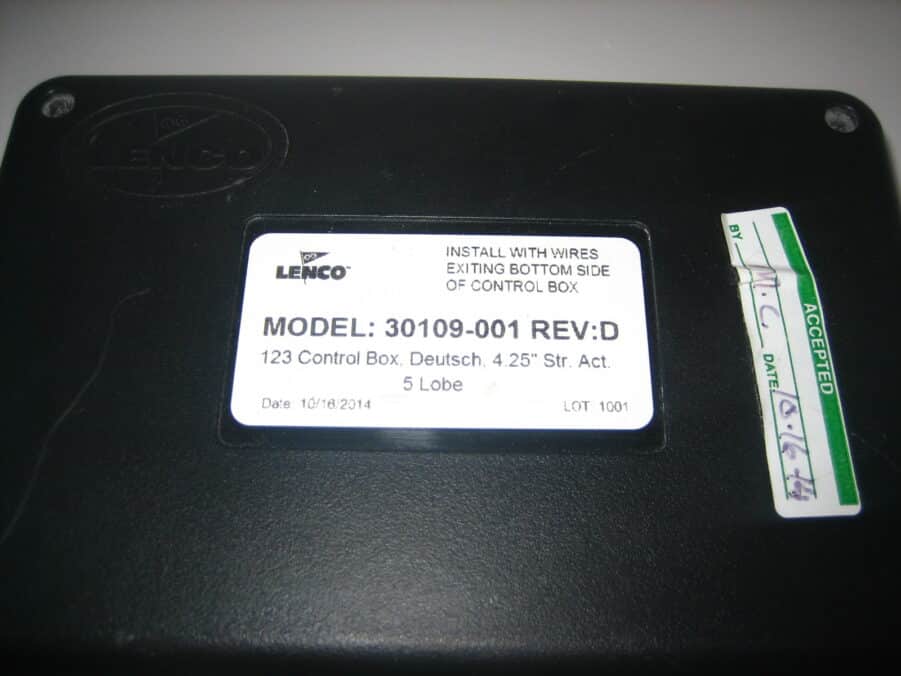 Lenco 30109-001 Rev D 123 Control Box for Trim Tabs 4.25 Inch Stroke ...