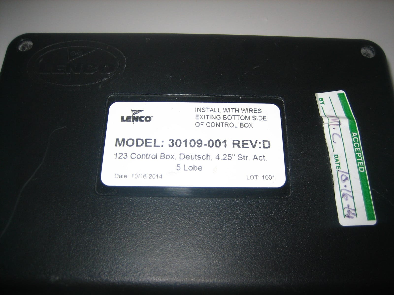 Lenco 30109-001 Rev D 123 Control Box for Trim Tabs 4.25 Inch Stroke ...