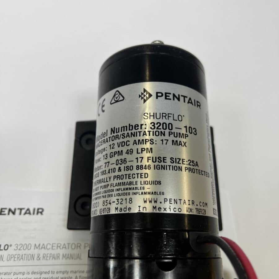 Pentair SHURflo 3200 Macerator Pump 3200-103 13GPM 12VDC - NEW - Max ...