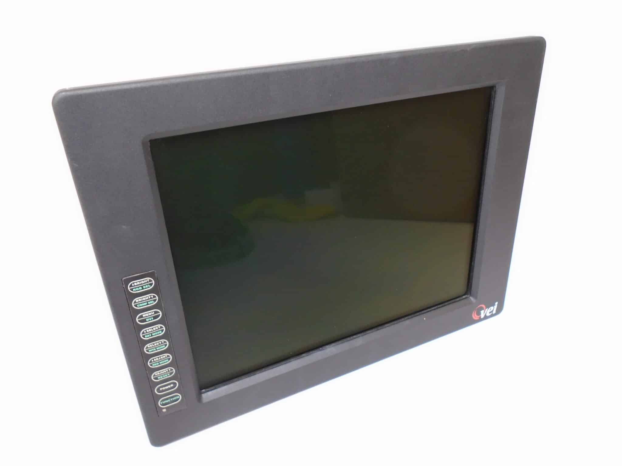 VEI 15" Pilot Marine Monitor Display VGA DVI Composite 12-24V - TESTED ...