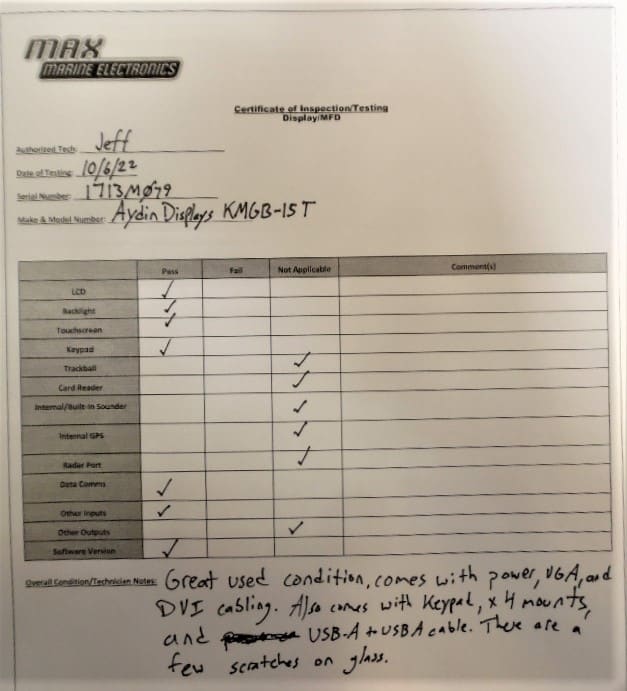 Aydin Displays - 15″ Glass Bridge - Touch Screen - Marine Monitor ...