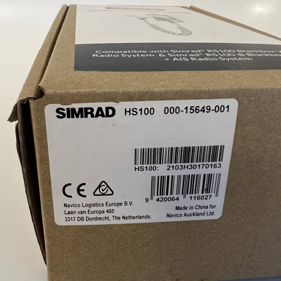 Simrad HS100 VHF Wired Handset For RS100 Marine Radio Transceiver ...