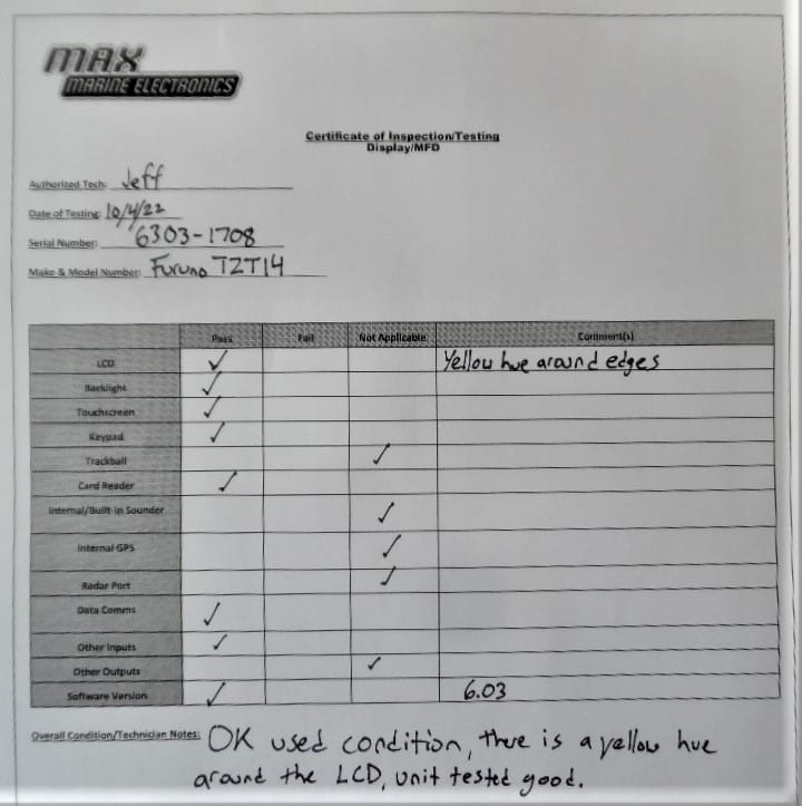 Furuno - TZtouch TZT14 14" MFD Display - Updated - Bench Tested - Max ...