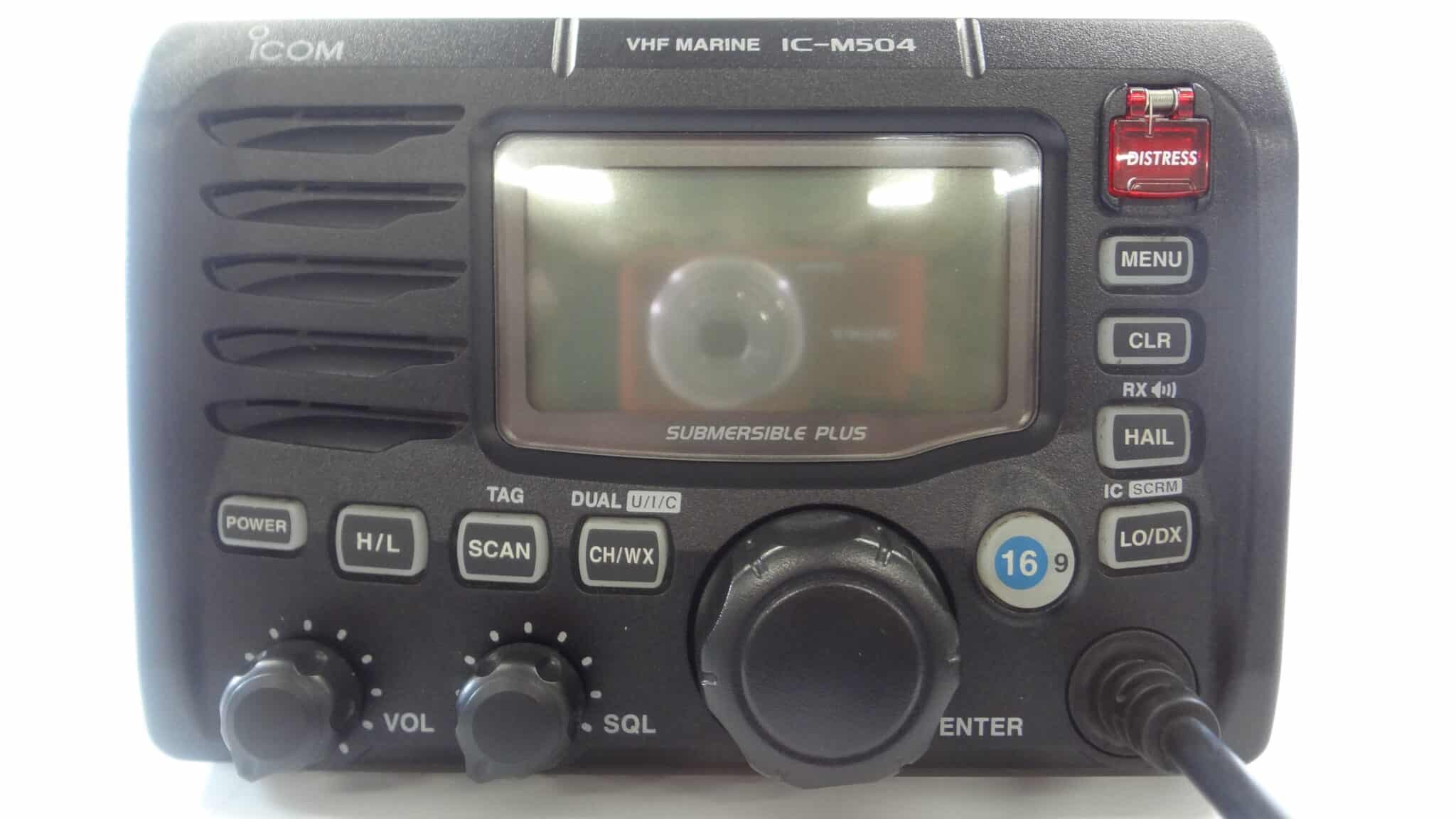 Icom IC-M504 Submersible Marine Fixed Mount VHF Radio Transceiver Unit ...