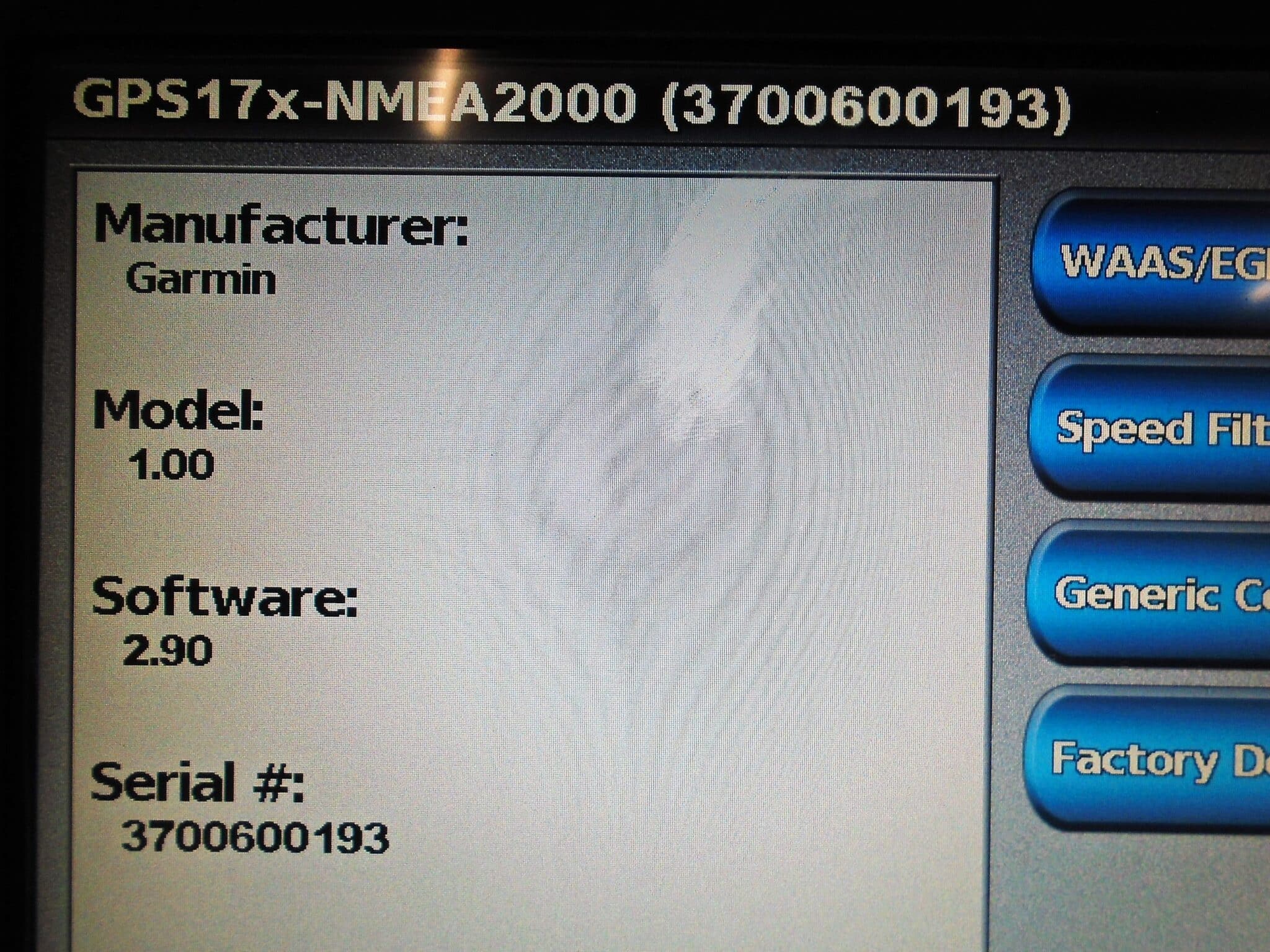 Garmin GPS-17X NMEA 2000 GPS Antenna -15 Foot Drop cable -Good Cond ...