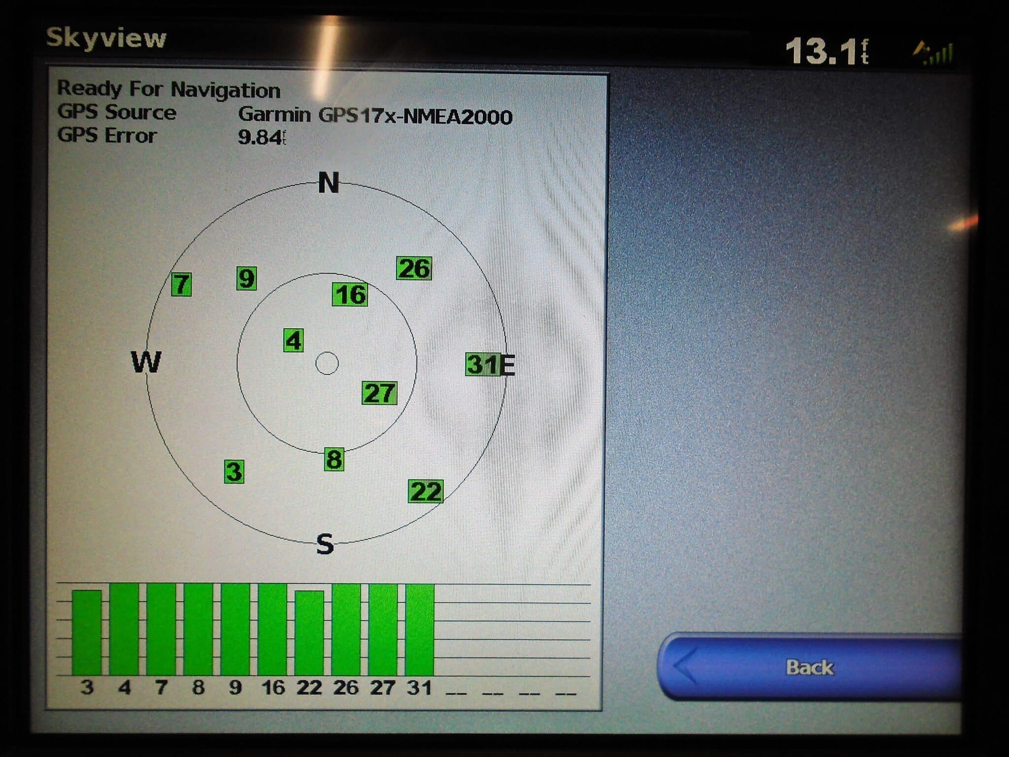 Garmin GPS-17X NMEA 2000 GPS Antenna -15 Foot Drop cable -Good Cond ...