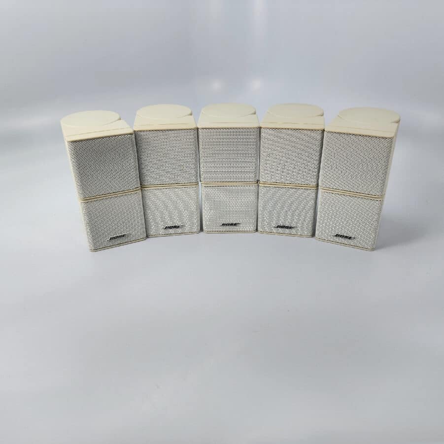 Set of 5 Bose Lifestyle Acoustimass Mini Jewel Double Cube Speakers White - Used - Max Marine ...