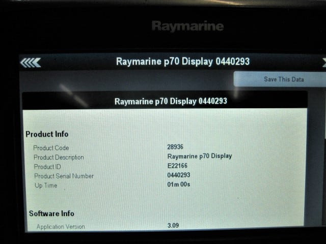 Raymarine-P70-Color Seatalk NG Autopilot Display -E22166- Tested Good ...