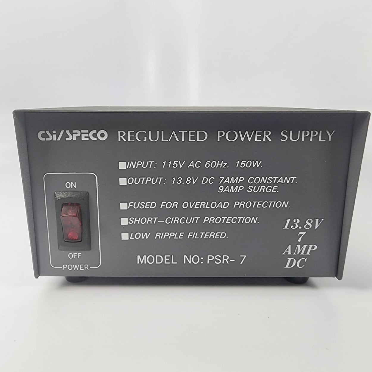 CSI/Speco PSR-7 Regulated Power Supply 13.8VDC/7A - New Old Stock ...