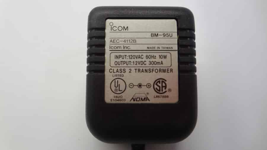 Icom BM-95U AC Adapter IC-M15 Radio AEC-4112B Class 2 Transformer ...