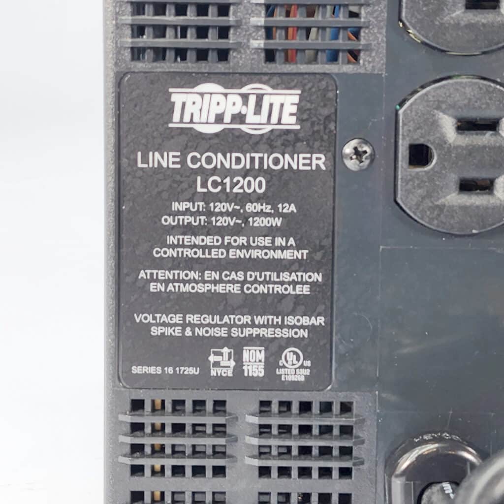 Tripp Lite LC1200 1200W 120V Line Conditioner/Automatic Voltage Regulator - Used - Max Marine ...
