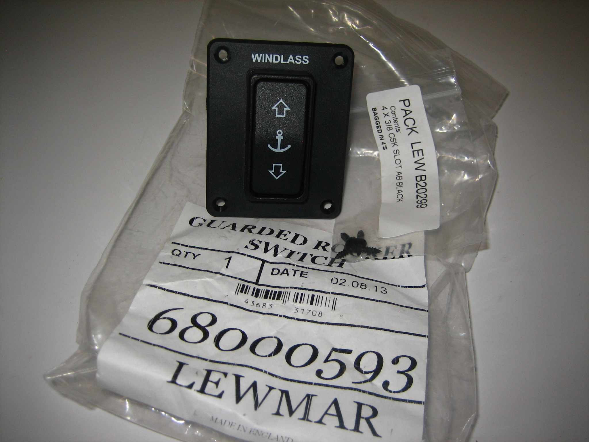 Lewmar Guarded Rocker Switch for Windlass - NEW - 68000593 - Max Marine ...