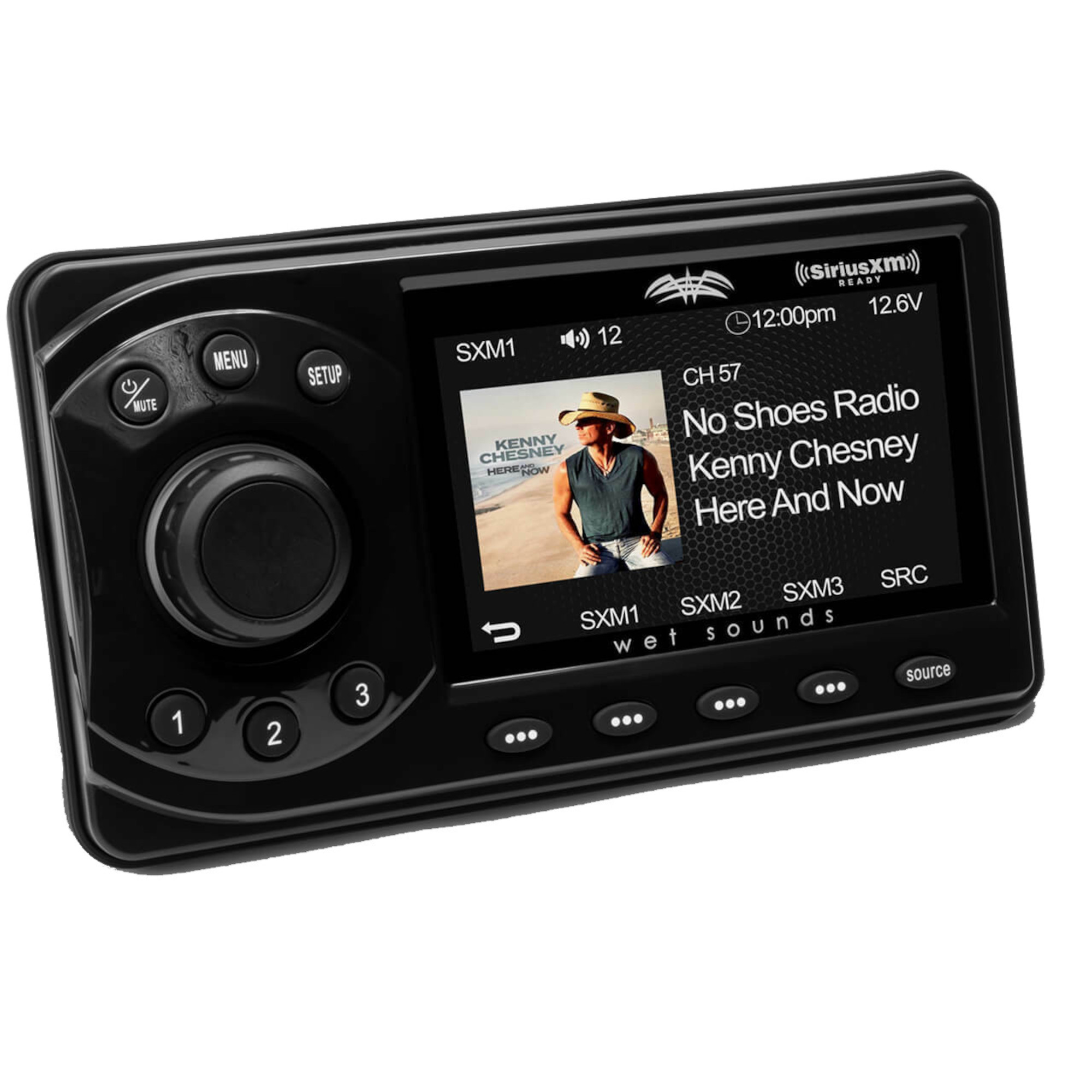 Wet Sounds WS-MC1 Marine Media System w/ Full-Color Bluetooth LCD ...