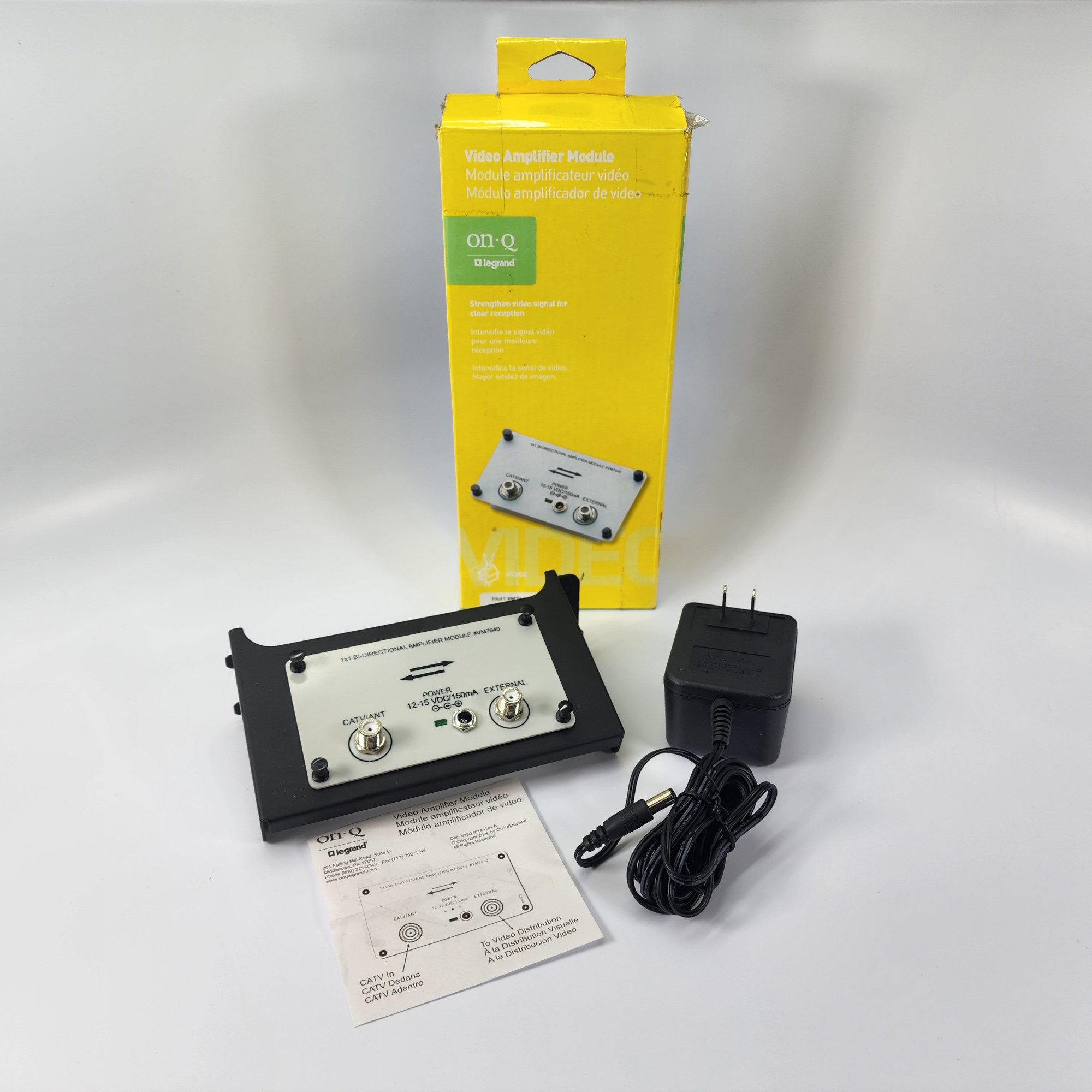 Legrand On-Q VM7640-V1 1x1 Bi-Directional Video Amplifier Module - New ...