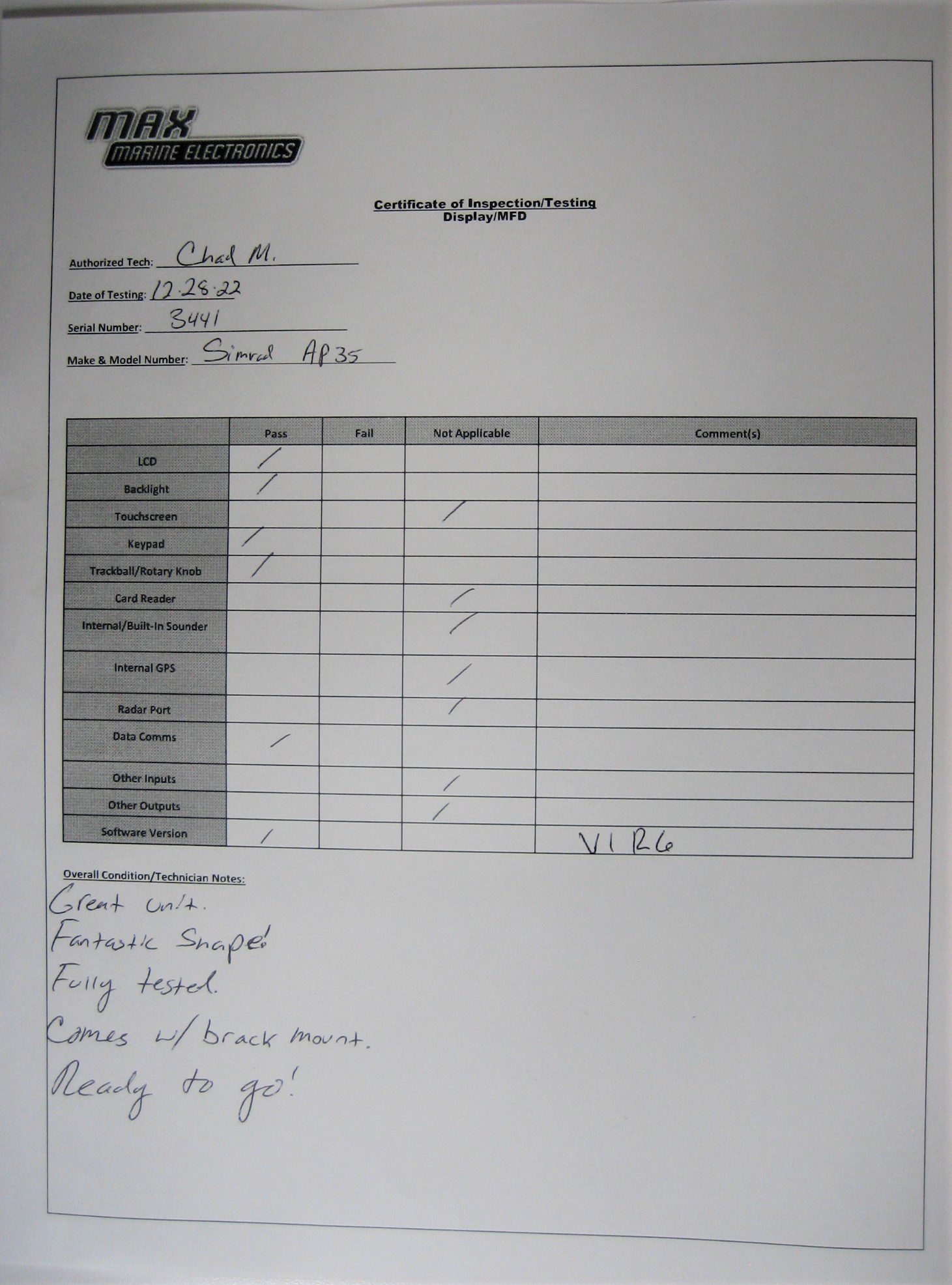 Simrad AP35 2208937 Boat Autopilot Control Head-Amazing Condition!-Free ...