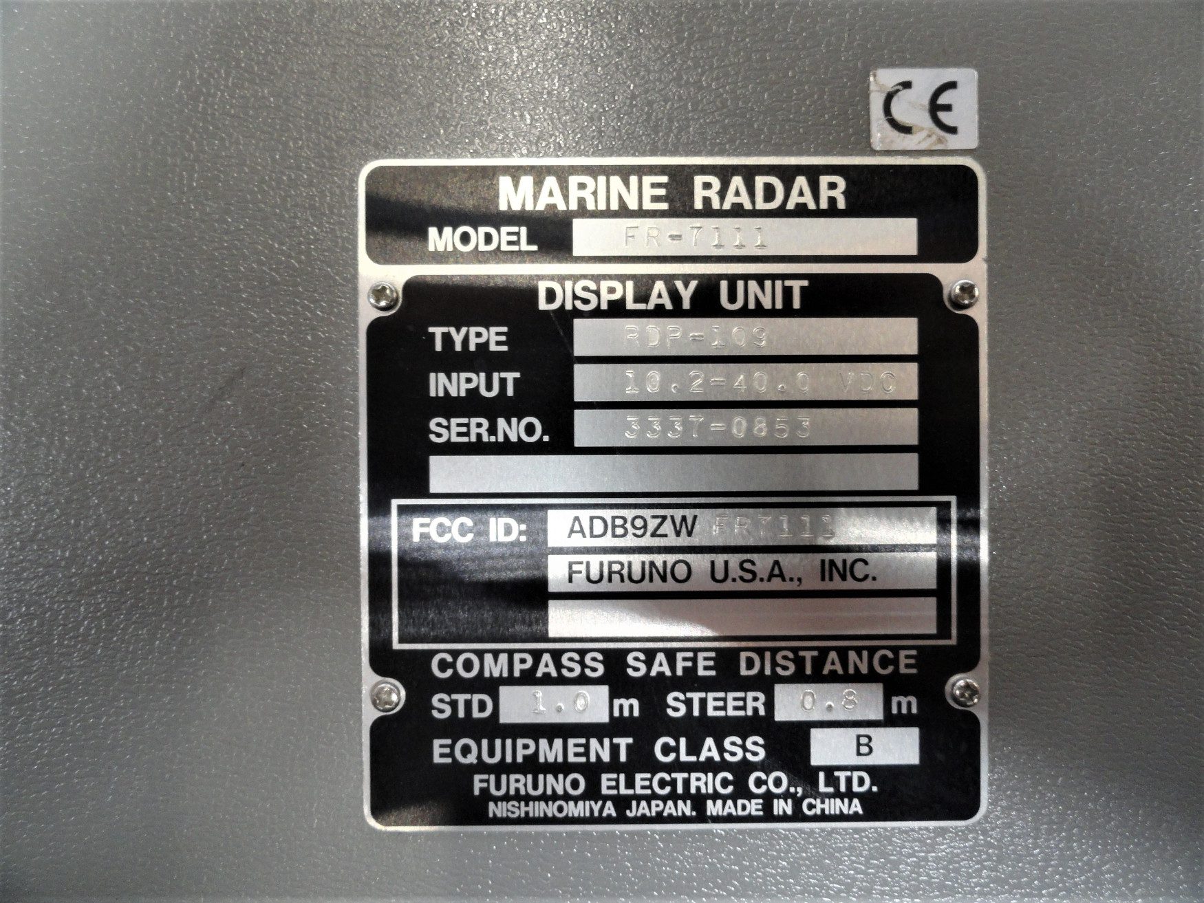 Furuno FR-7111/RDP-109 10KW 6' Open Array Radar System *Tested* - Max ...