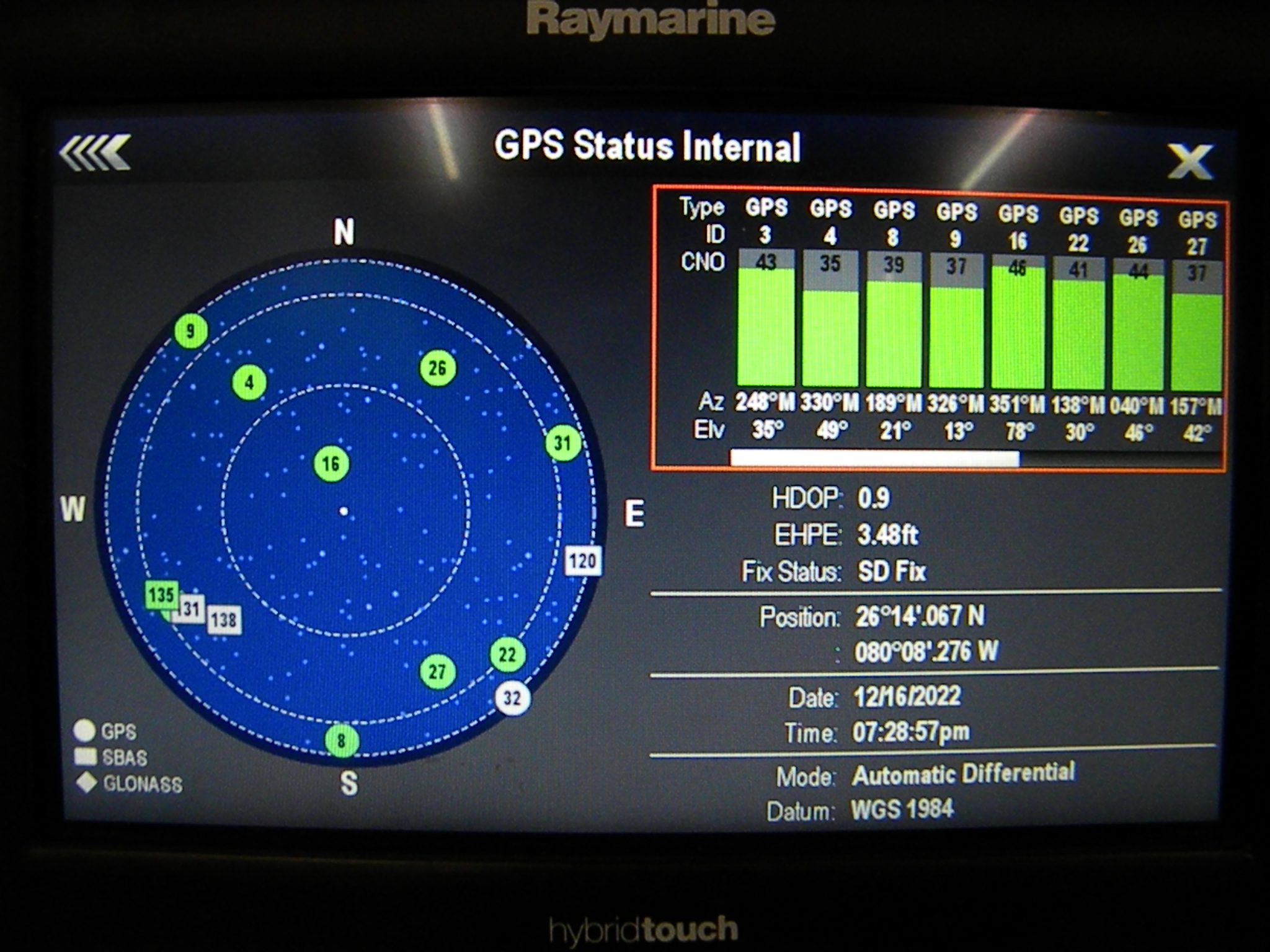Raymarine e97 HybridTouch MFD Display - E70022 - TESTED - 90 Day ...