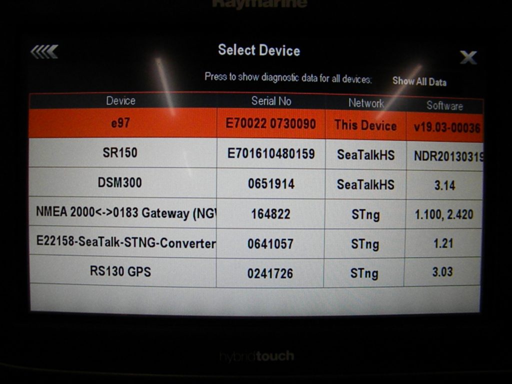 Raymarine e97 HybridTouch MFD Display - E70022 - TESTED - 90 Day ...