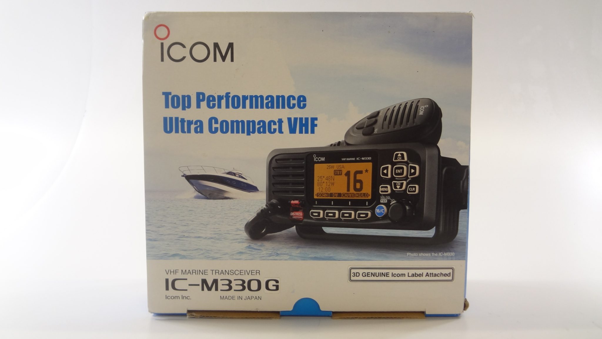 Icom IC-M330G Submersible Marine VHF Radio Transceiver Unit w/ Hand Mic –New- Max Marine Electronics