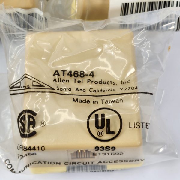 [Lot of 5] Allen Tel AT468-4 Modular Surface Jack 4-Conductor - Ivory ...