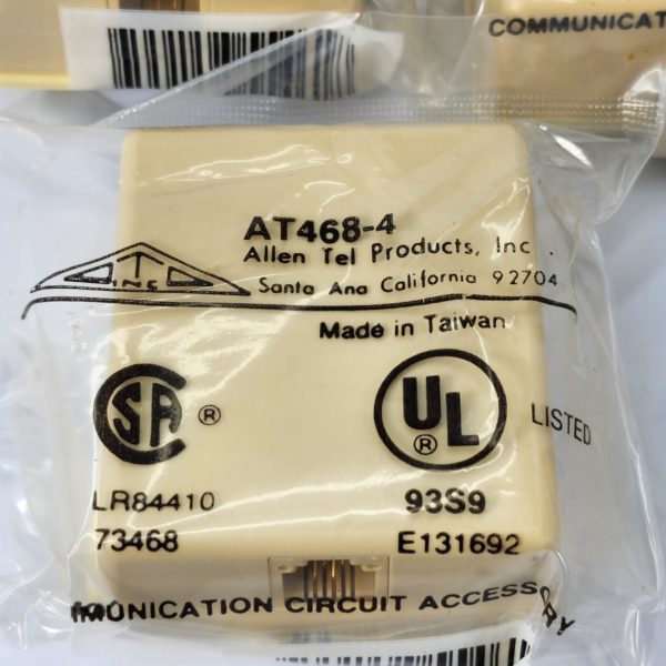 [Lot of 5] Allen Tel AT468-4 Modular Surface Jack 4-Conductor - Ivory ...