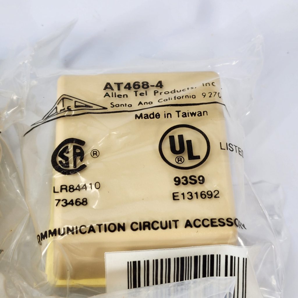 [Lot of 5] Allen Tel AT468-4 Modular Surface Jack 4-Conductor - Ivory ...