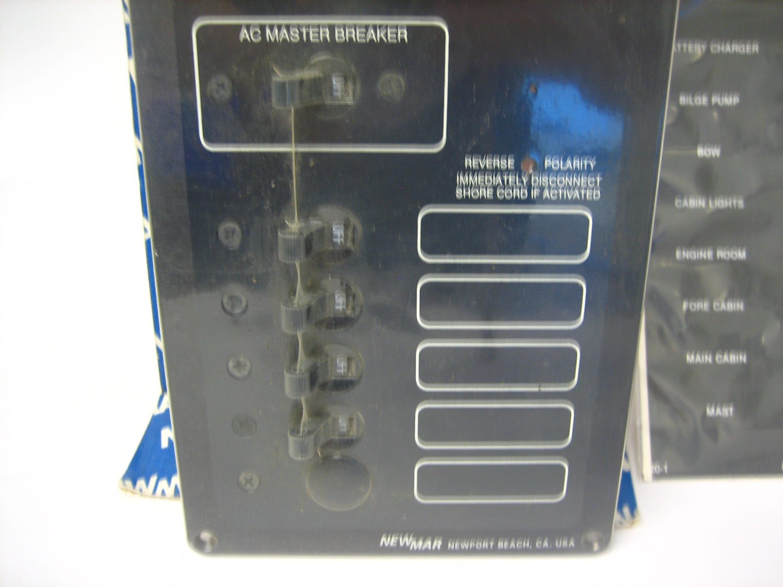 Newmar AC-1 Marine Boat Electrical AC Master Breaker Panel w/ Labels ...