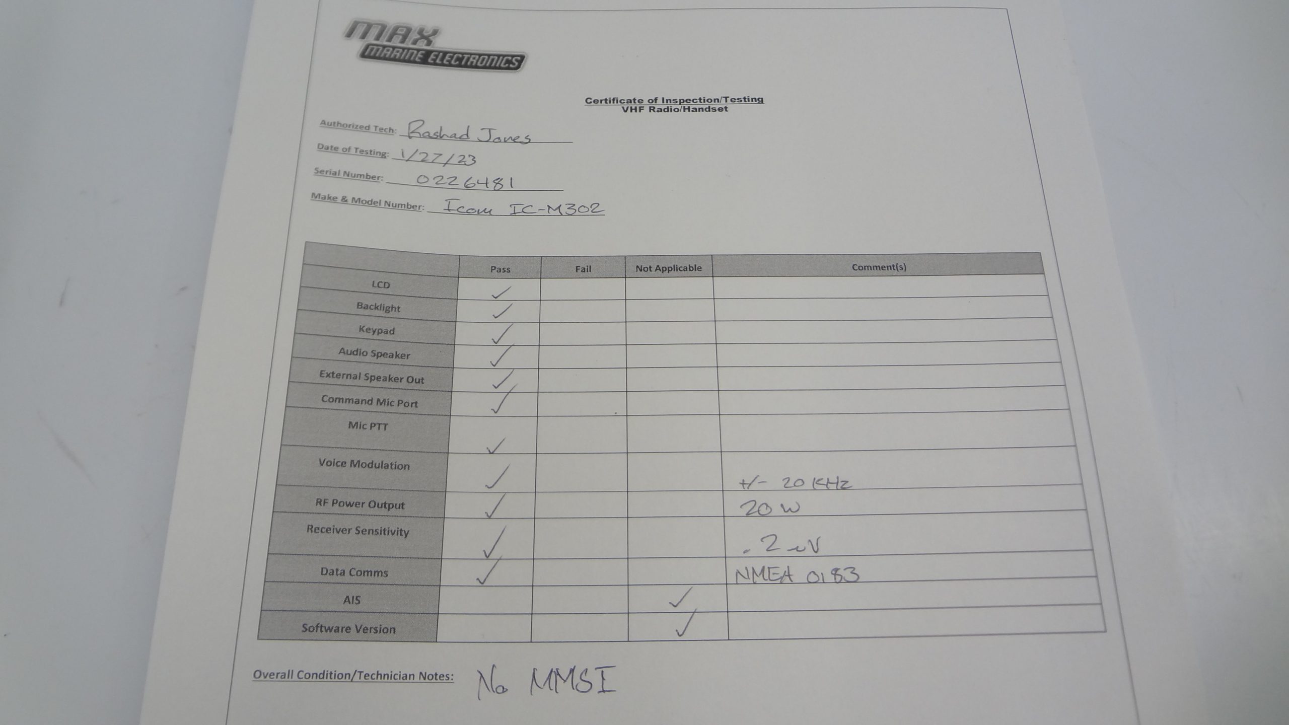 Icom IC-M302 Submersible Marine VHF Radio Transceiver Unit w/ HM-141W ...