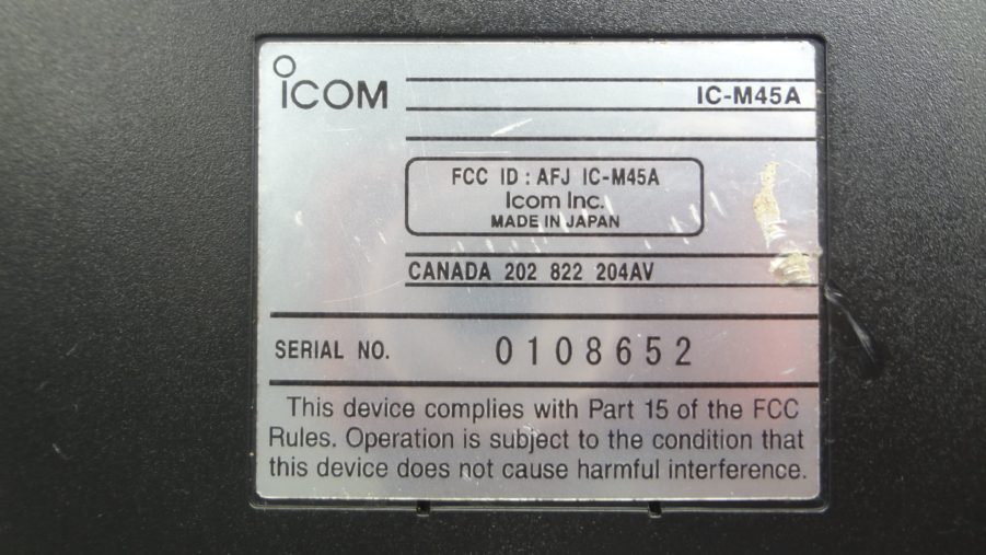 Icom IC-M45A Marine VHF Transceiver w/ Microphone - Tested! - Max ...