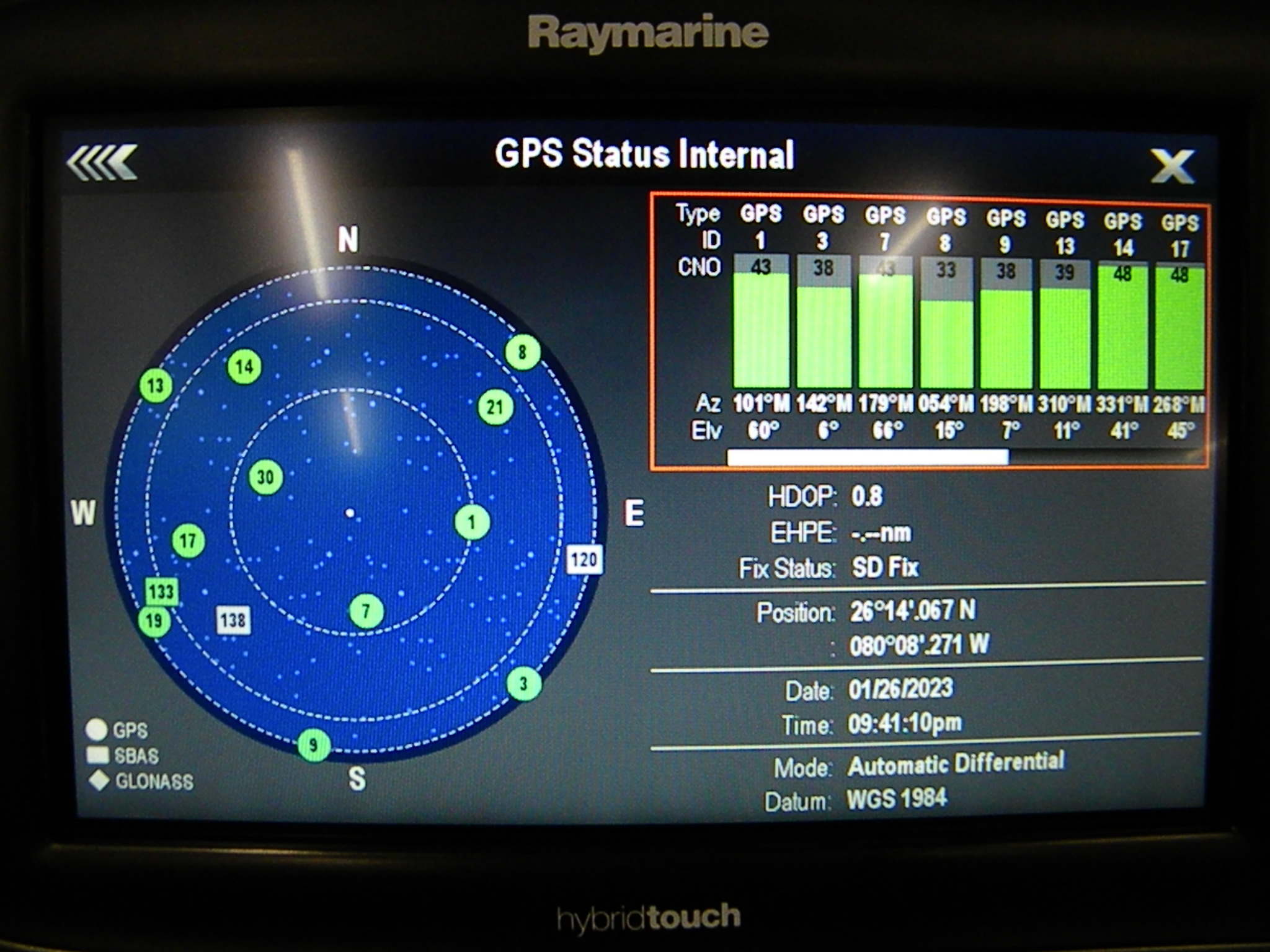 Raymarine e95 HybridTouch MFD Display E70021 -Tested- 90 Day Warranty ...