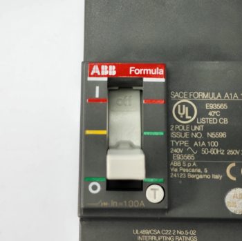 ABB Sace Formula A1A 100 Low Voltage Case Circuit Breaker 240VAC/250VDC ...
