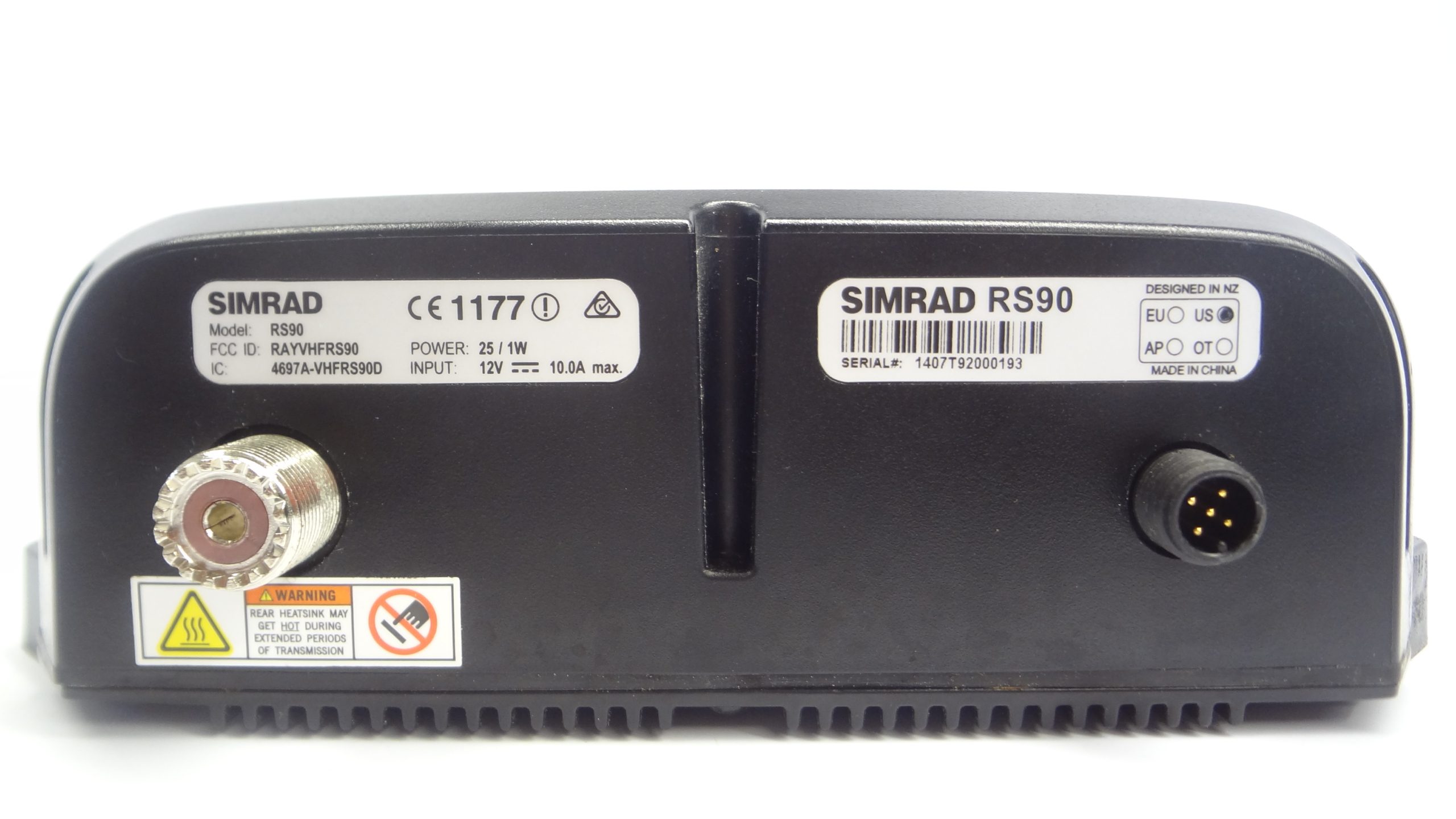 Simrad RS90 AIS VHF Radio Transceiver w/ rebuilt HS90 Hand Mic Cable ...
