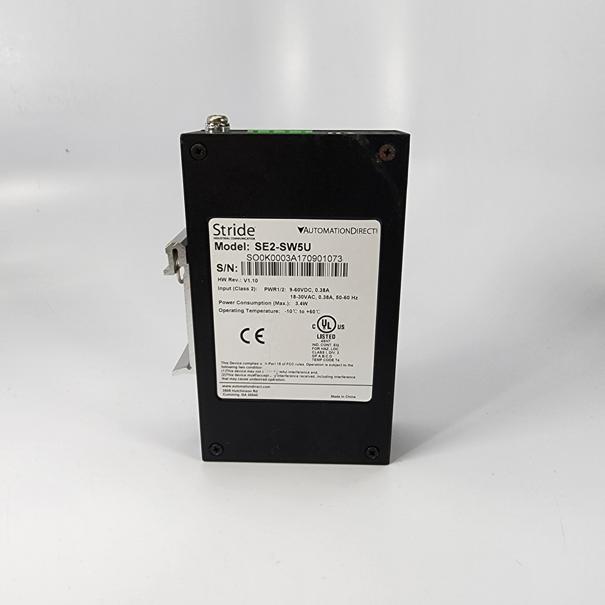 Stride SE2-SW5U - Industrial Ethernet Switch 5 Ports Automation Direct - Used - Max Marine ...