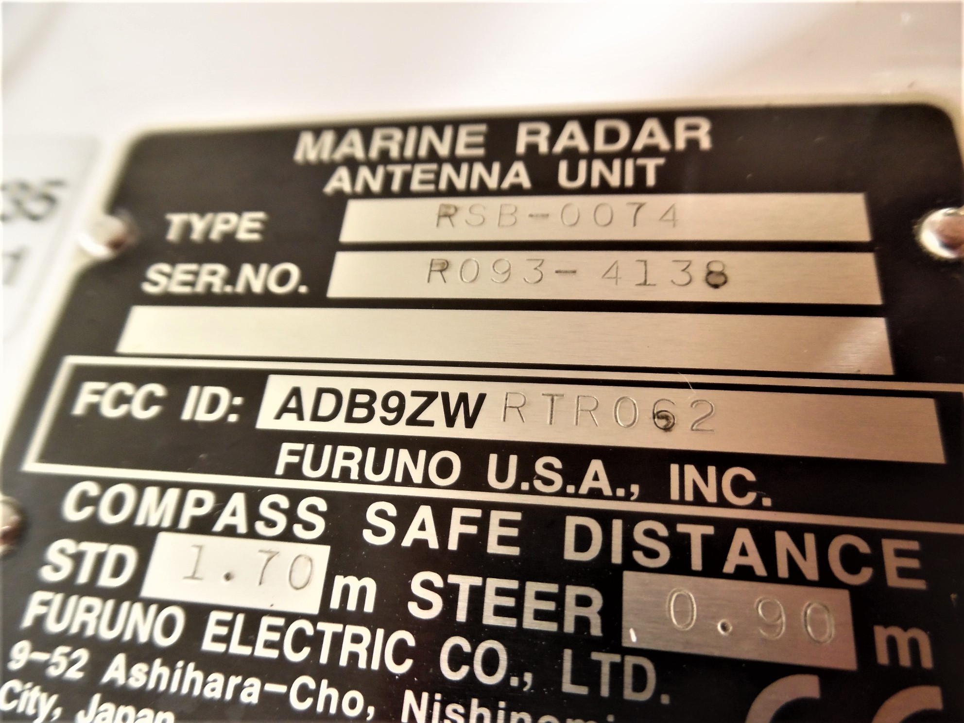 Furuno - FR-2115BB Commercial Grade Black Box 12KW Radar System Tested ...