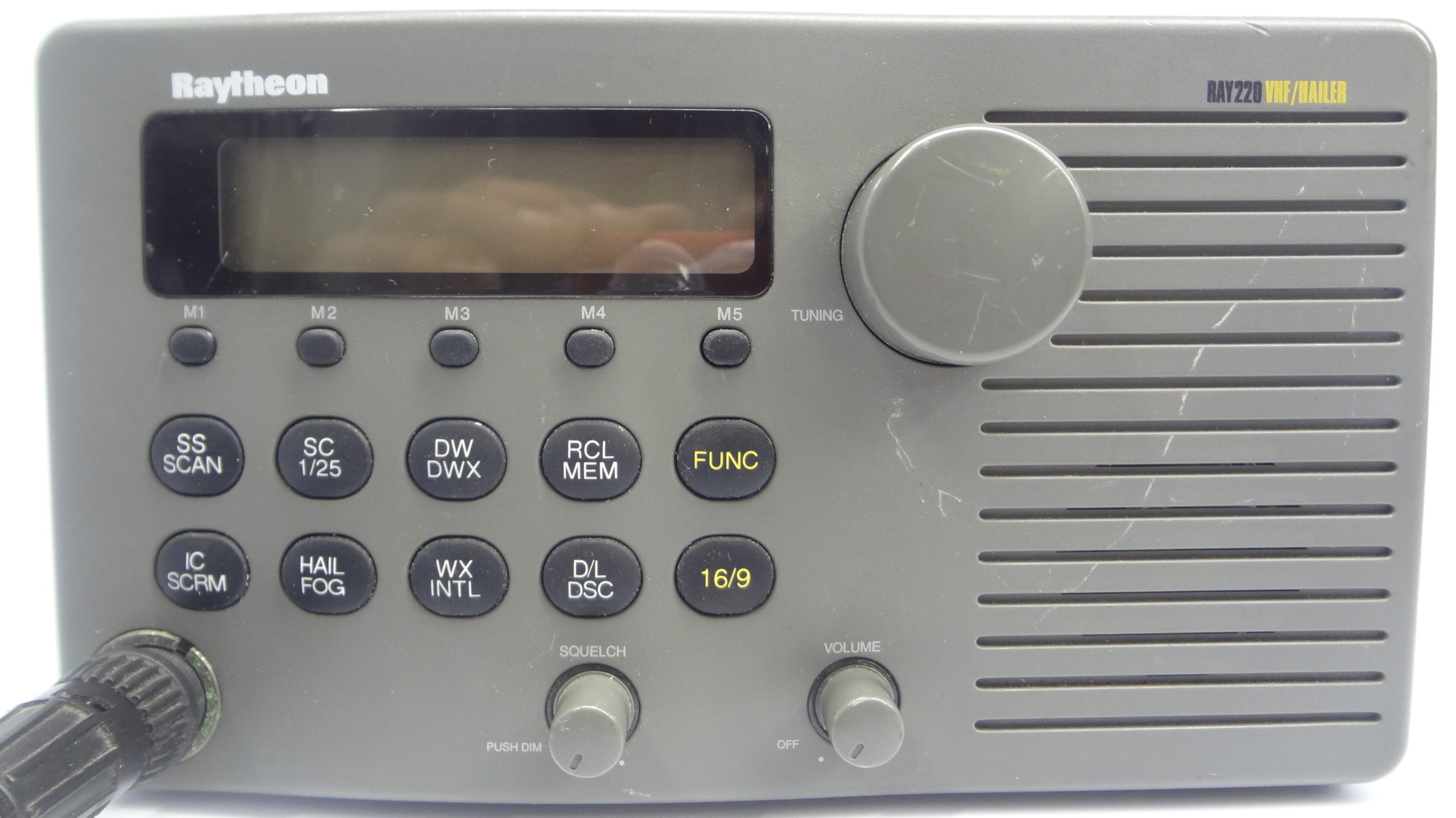 Raytheon Ray220 VHF Hailer w/ Microphone Marine Radio - Tested! - Max ...