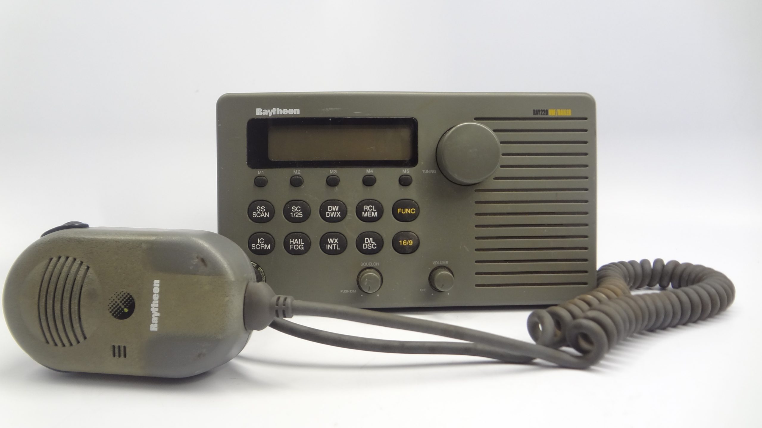 Raytheon Ray220 VHF Hailer w/ Microphone Marine Radio - Tested - Max ...