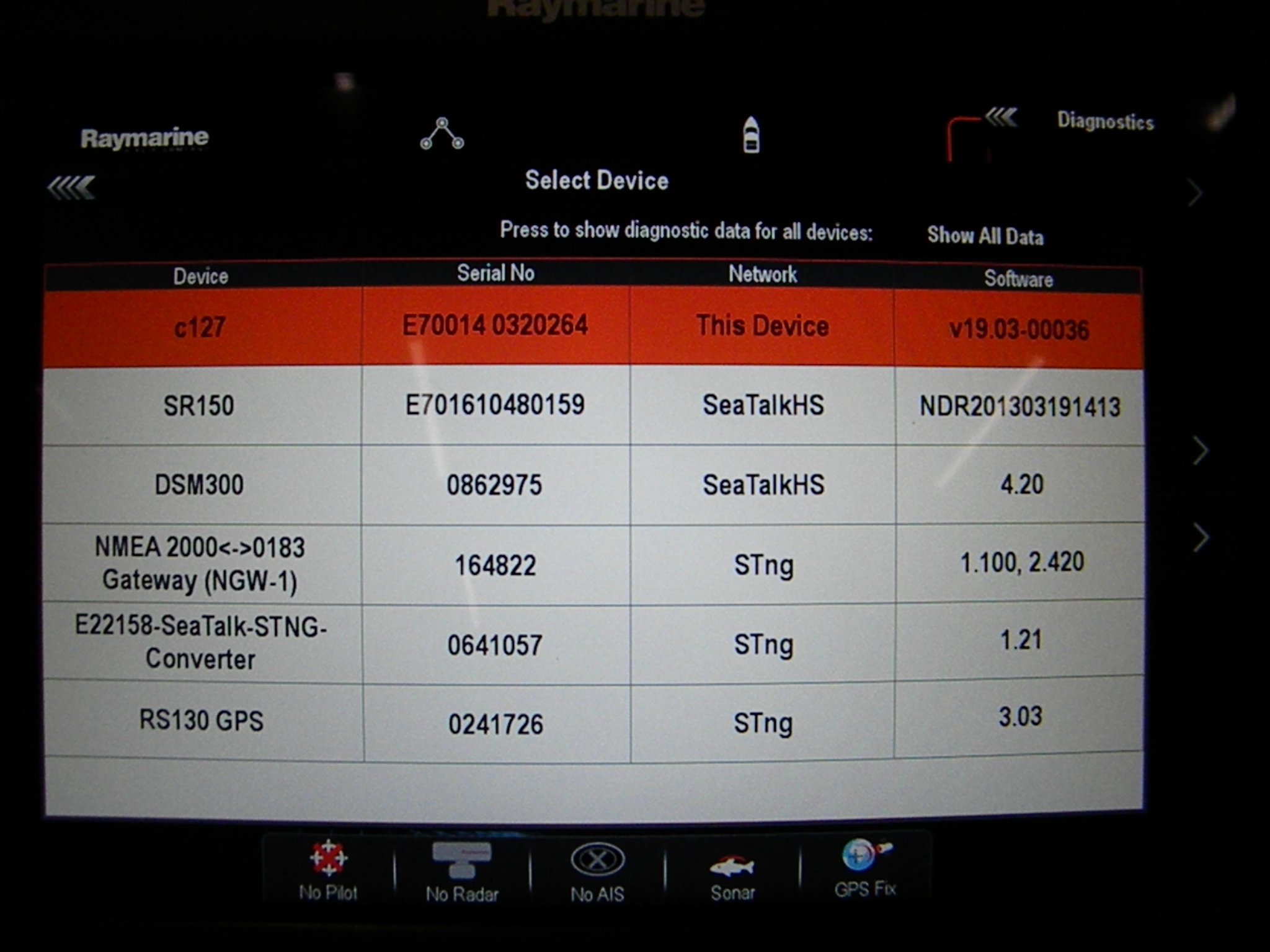 Raymarine c127 Multifunction Display Core Only -E70014- Tested - 90 Day ...