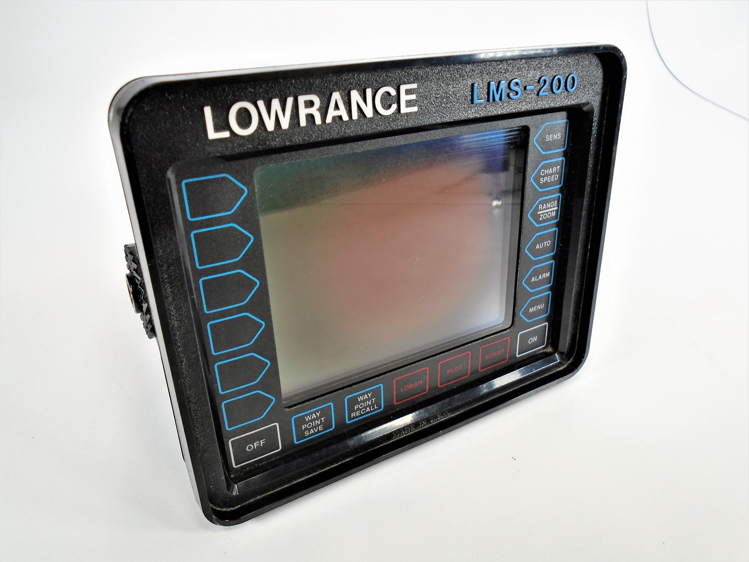 Lowrance LMS-200 FISHFINDER W/GPS Reciever -PARTS REPAIR AS IS NO ...