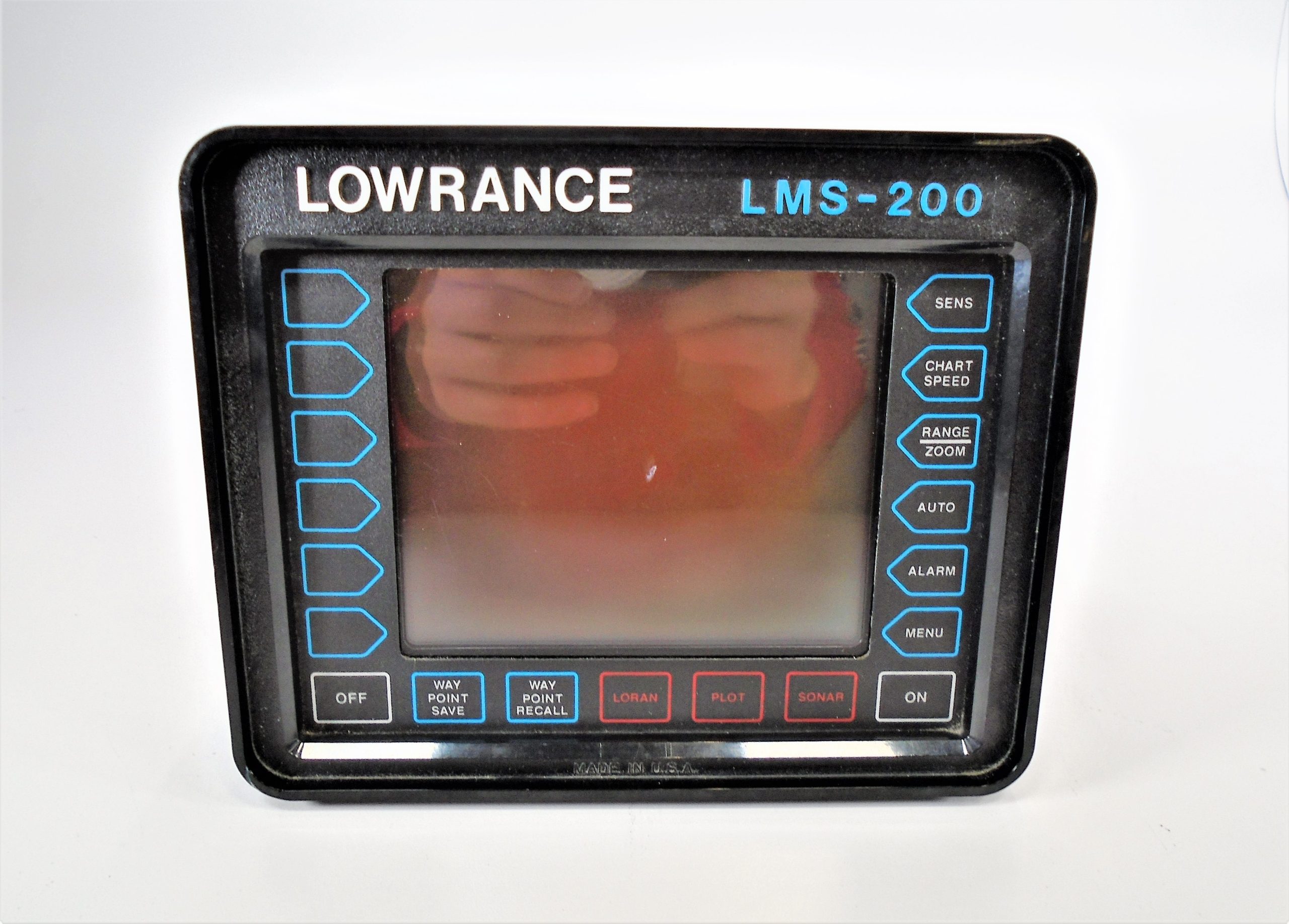 Lowrance LMS-200 FISHFINDER W/GPS Reciever -PARTS REPAIR AS IS NO ...