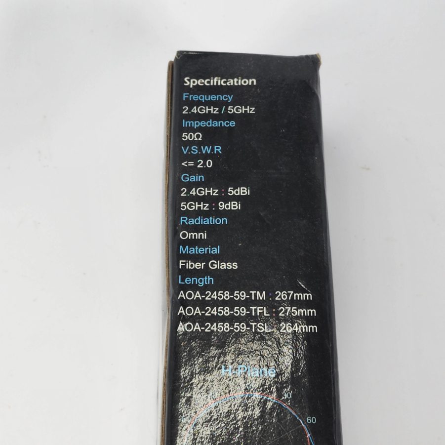 Alfa AOA-2458-59-TM 2.4/5 GHz 5/9 dBi Dual Band Outdoor WiFi Omni ...