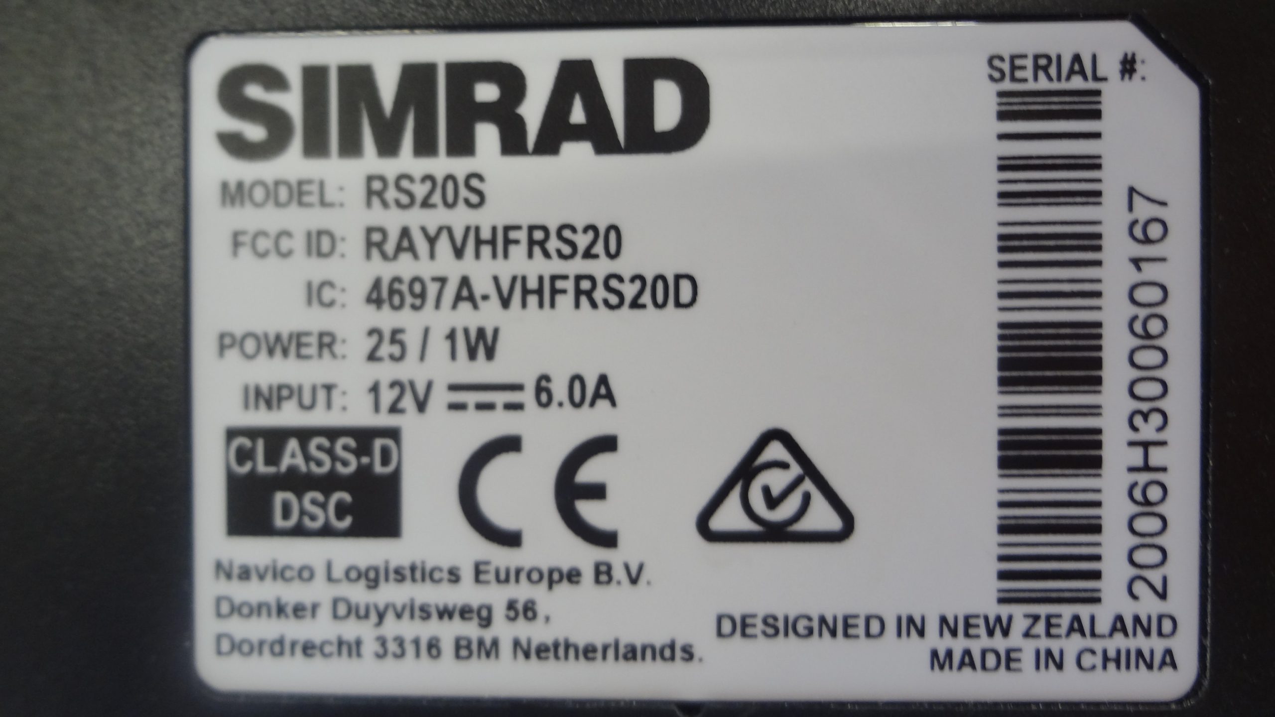 Simrad RS20S Submersible Marine VHF Radio Transceiver Unit w/ Mic and ...