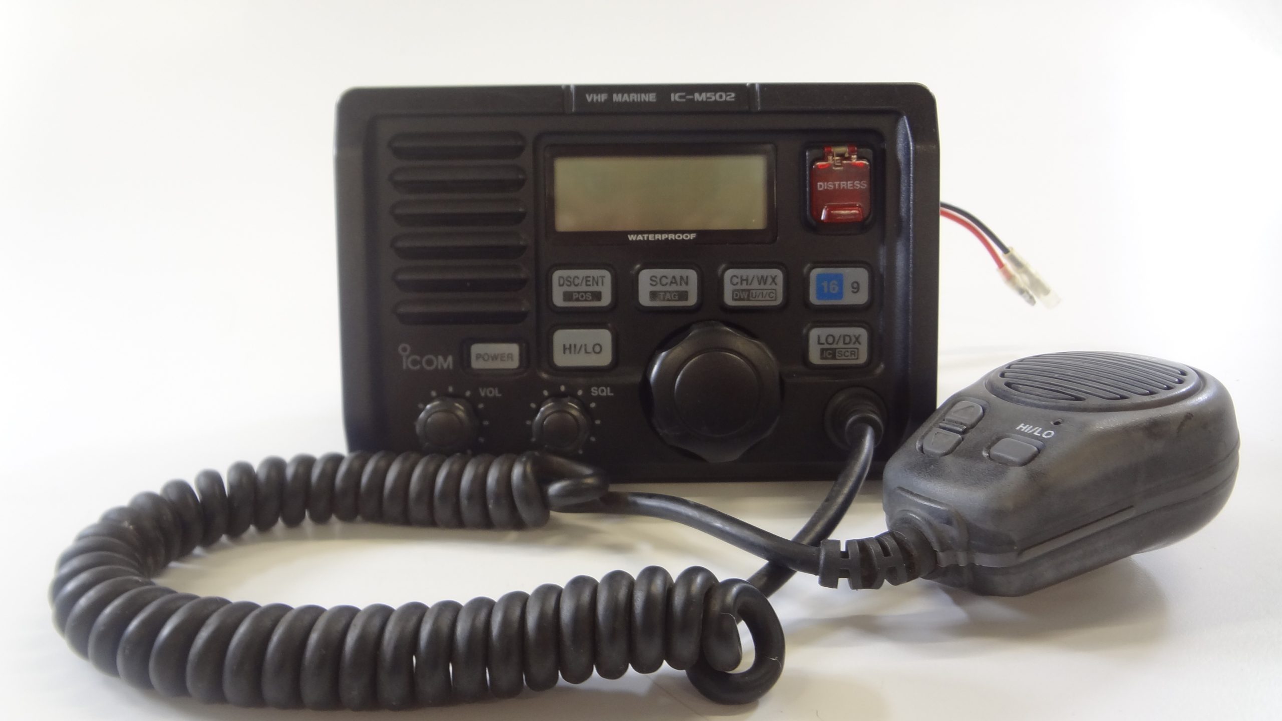 Icom IC-M502 Marine Two-Way VHF Radio Transceiver Unit W/Icom HM-126B ...