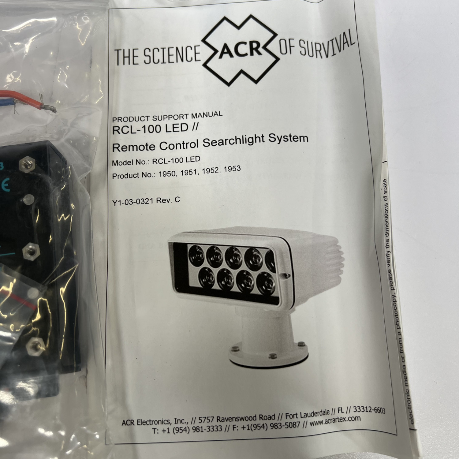 ACR RCL-100 LED Spotlight Controller w/ Wired Point Pad *NEW OLD ...