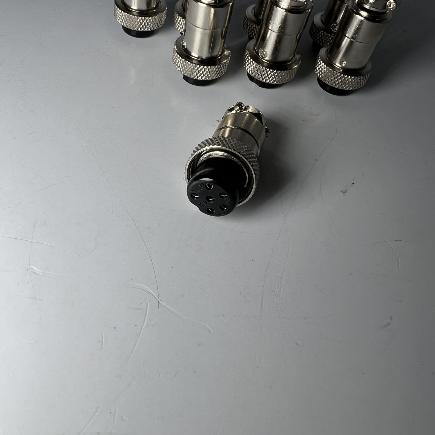 6 Pin 8 LOT Fuji Female Cut-Off Plugs Connector f/CB HAM Radio Old ...
