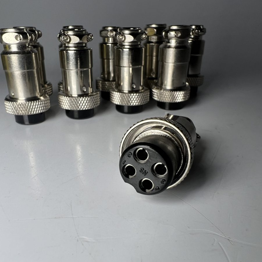4 Pin 10 LOT Fuji Female Cut-Off Plugs Connector f/CB HAM Radio Old ...