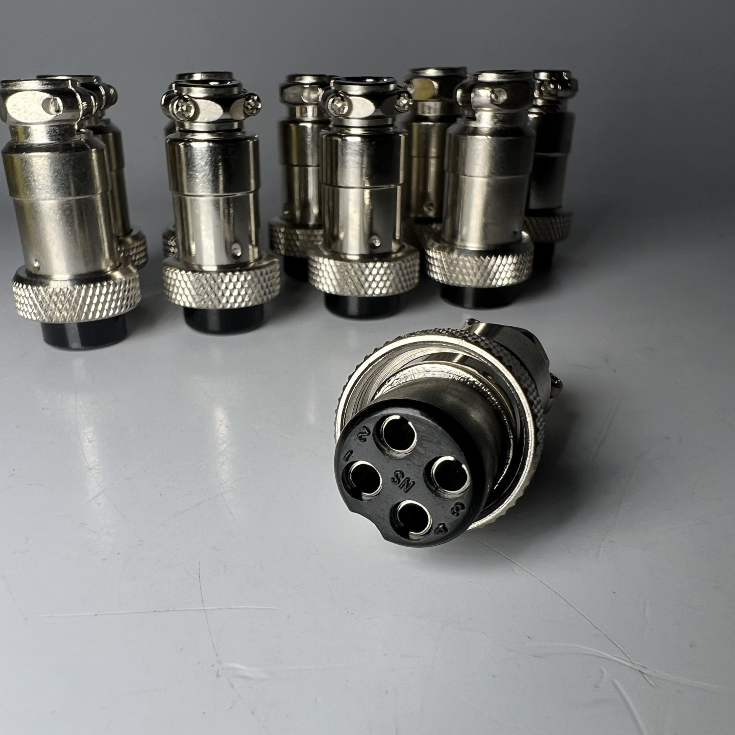 4 Pin 10 LOT Fuji Female Cut-Off Plugs Connector f/CB HAM Radio Old ...